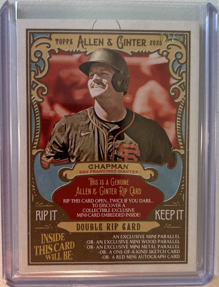 2025 Allen & Ginter UNRIPPED Double Rip #DRIP66 & Other GIANTS. Serial ...