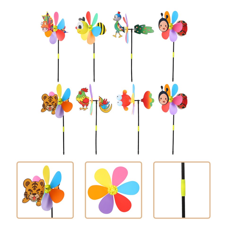 8pcs Diy Pinwheels Lawn Windwill Pinwheel Spinners Outdoor Pinwheels | eBay