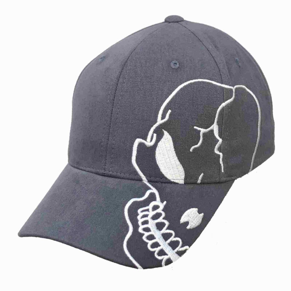 Skull Skeleton Skateboard Biker Motorcycle Military Goth Baseball Ball ...