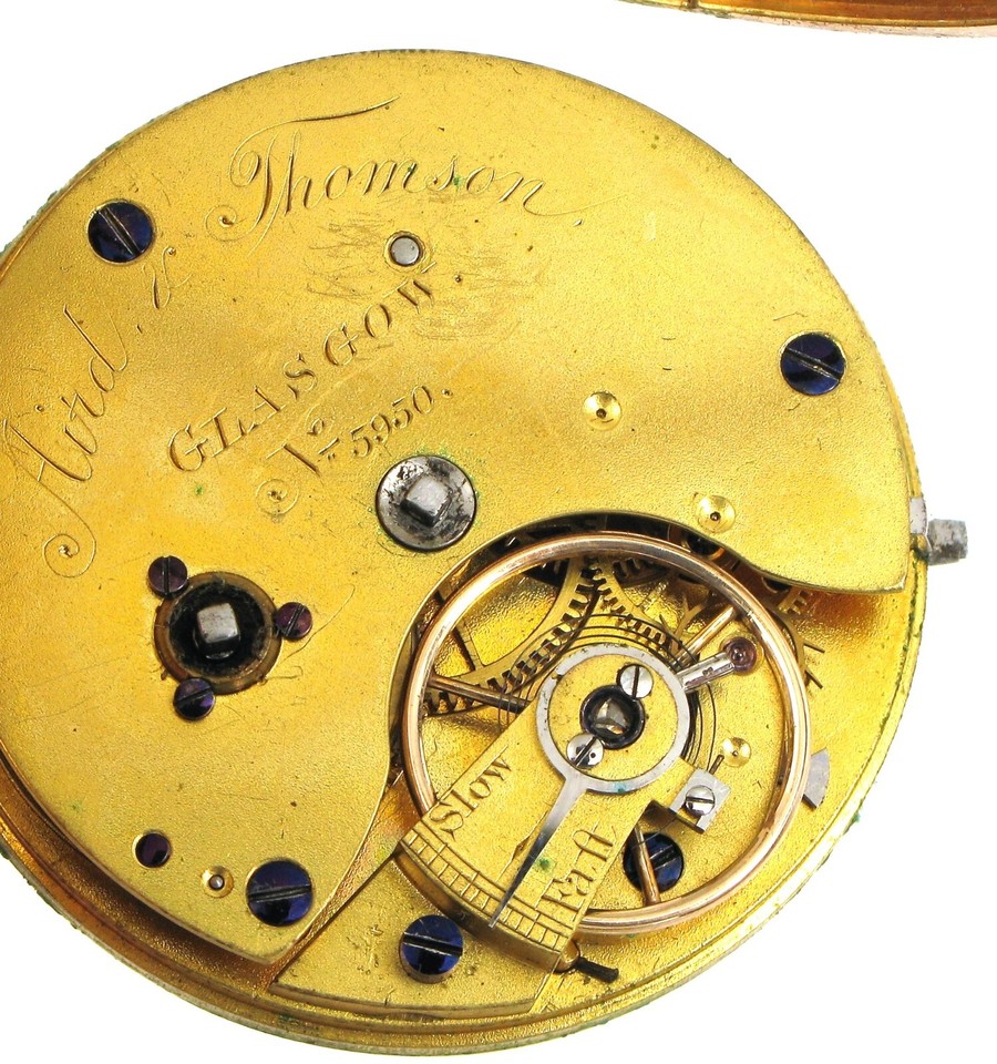 ANTIQUE BEAUTIFUL 18K YELLOW GOLD AIRD & THOMSON GLASGOW ORNATE POCKET ...