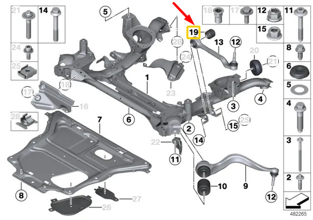 BMW Genuine Control Arm Bushing 2x 31106786959 for sale online | eBay