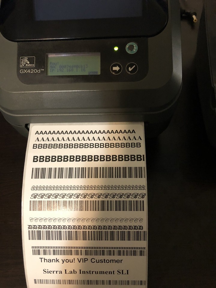 InterMec PC43D DT Label/Barcode Printer Ethernet USB Tested Perfect PS ...
