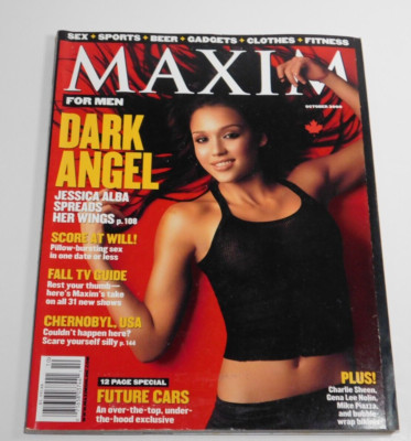 Maxim Magazine October 2000 Jessica Alba Gena Lee Nolin Charlie Sheen ...