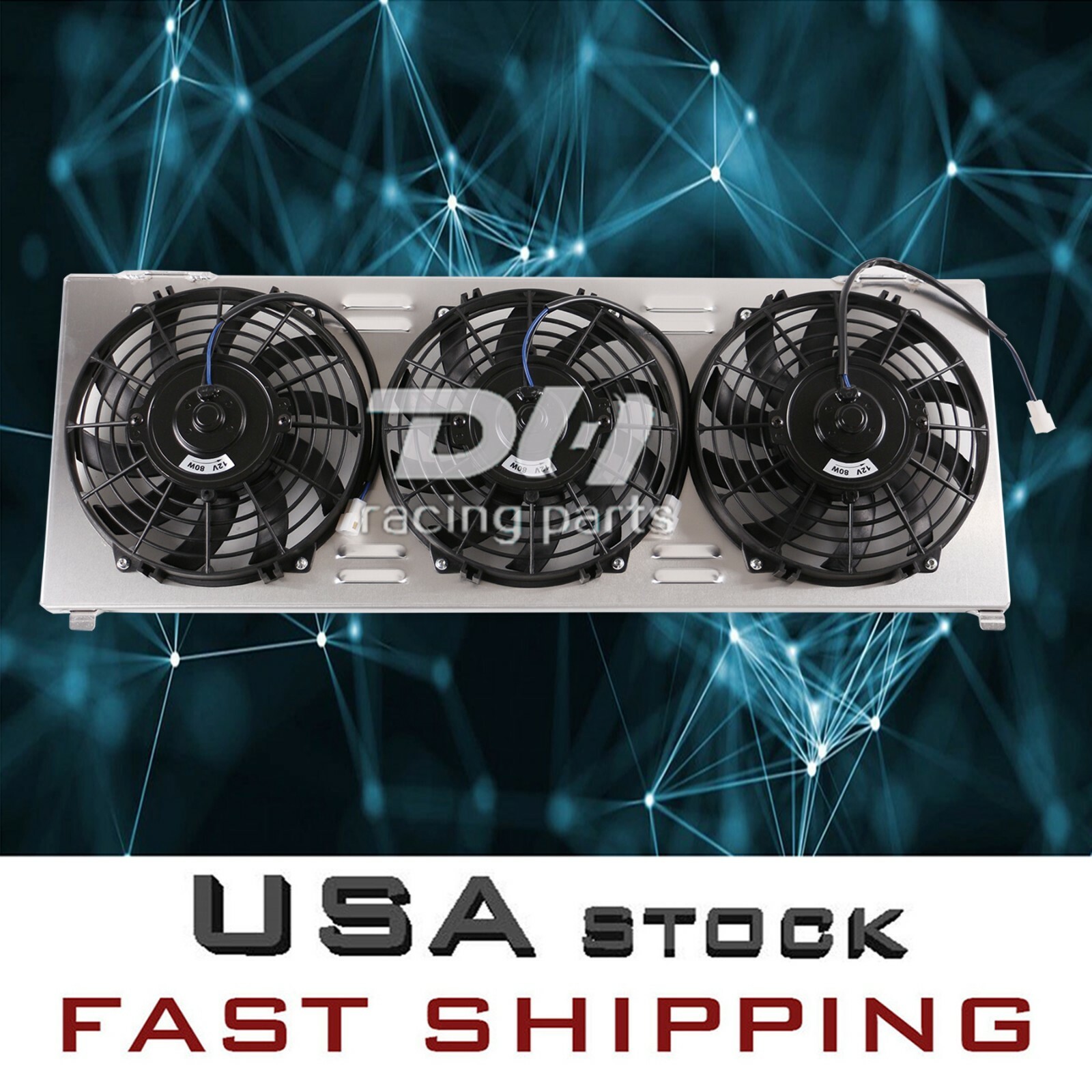 Aluminum Radiator Shroud+Fans For 1991-2001 Jeep Cherokee XJ Comanche 2 ...