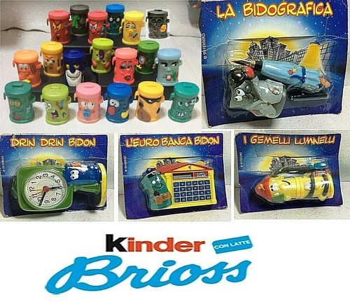 FERRERO KINDER SORPRESE LA BANDA BIDON PERSONAGGI E GADGETS ...