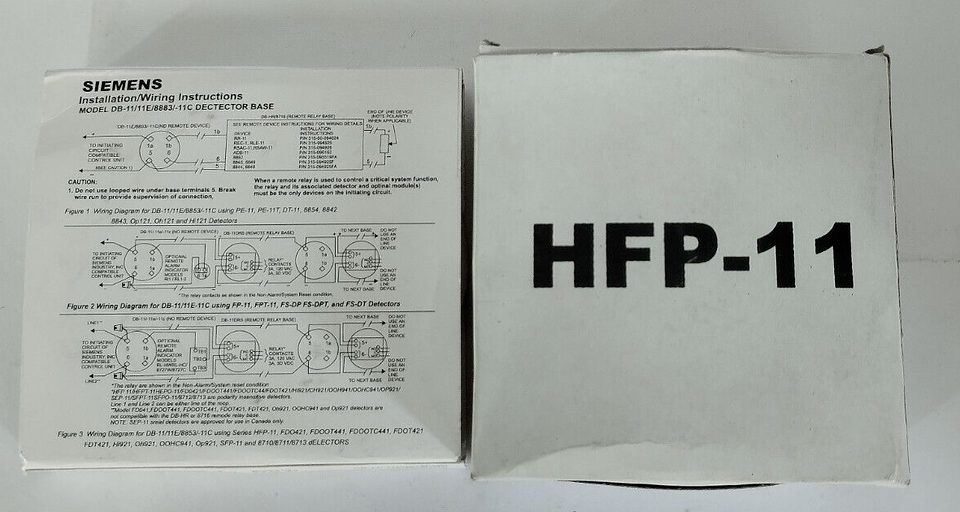 HFP-11 SIEMENS FIRE ALARM SMOKE HEAT DETECTOR WITH BASE DB-11/-11E. | eBay
