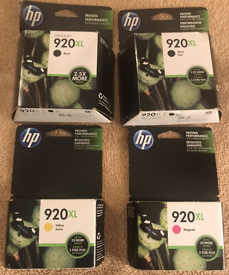 Genuine HP 920 XL Ink (2Black, 1Yellow, 1Magenta) Expired | eBay