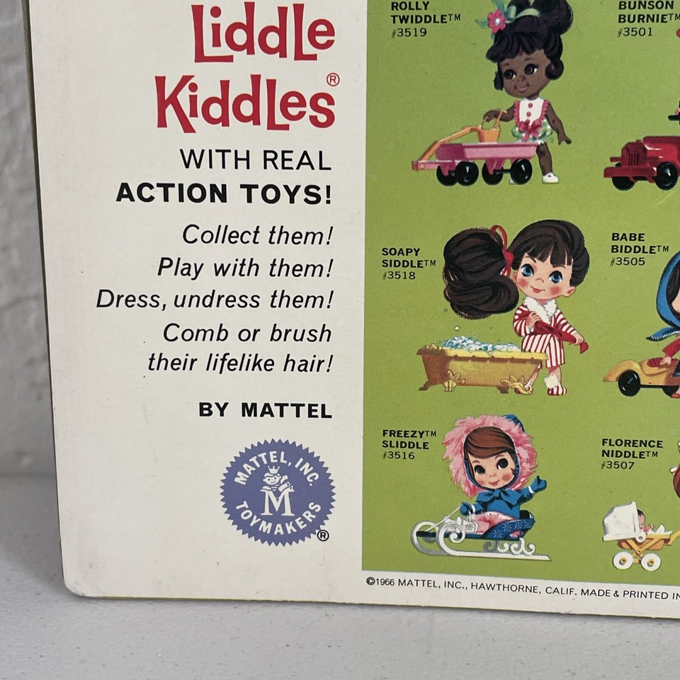 VTG 1966 Mattel Liddle Kiddles CALAMITY JIDDLE #3506 On Card Cowgirl ...