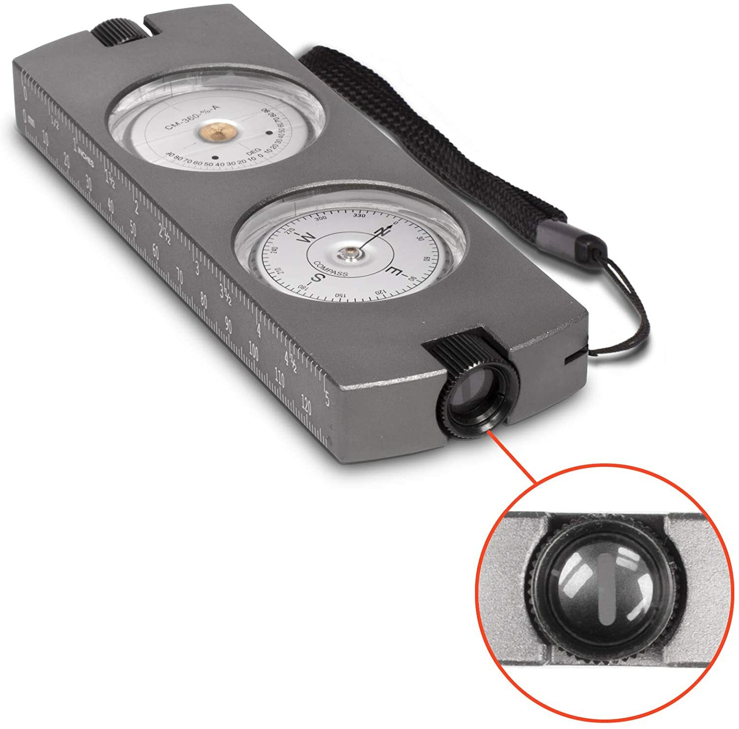 Handheld Clinometer Compass w Case Combo - Satellite Inclinometer ...