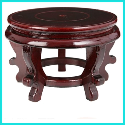 Beautiful Round Rosewood Fish Bowl Stand, Handcrafted Luxury Décor, 3.9 ...