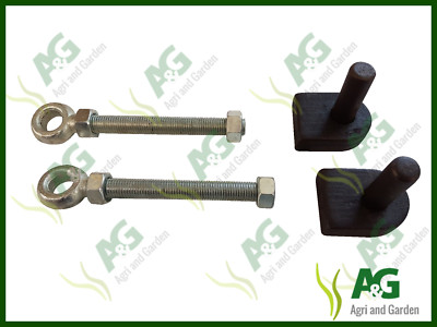 HD Gate Hinge Set. 2x Gate Eye Swing Bolt (19 mm x 150) and 2x Weld on ...