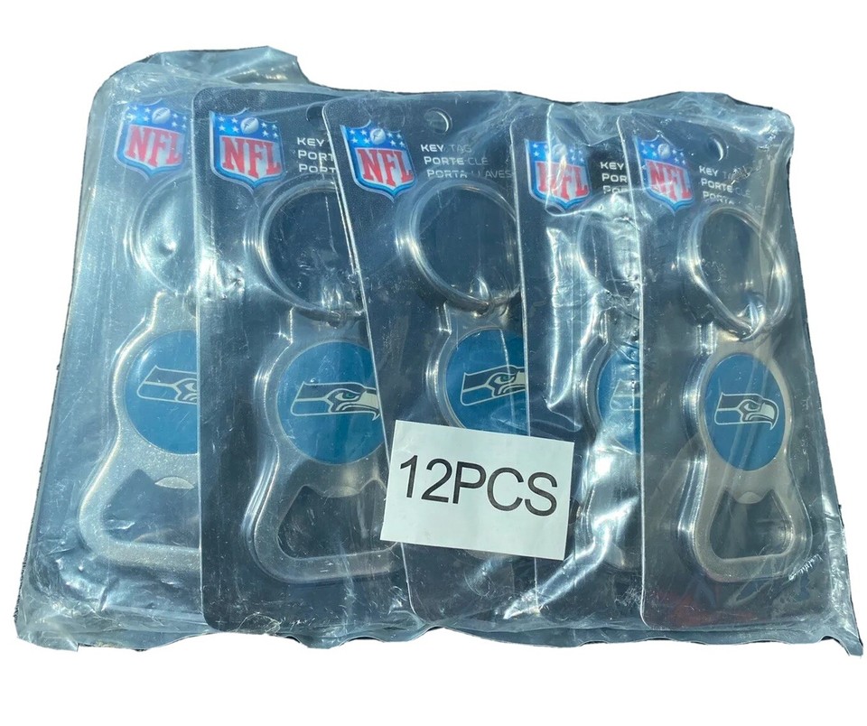 (12) Seattle Seahawks Metal Keychain Bottle Opener NFL Football ...