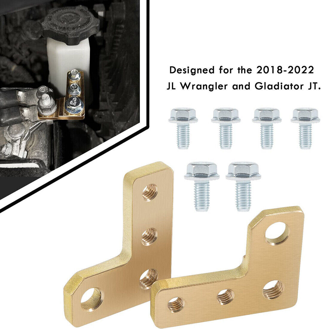 Extreme Duty Battery Terminals &Brass Hardware For Jeep Wrangler JL ...