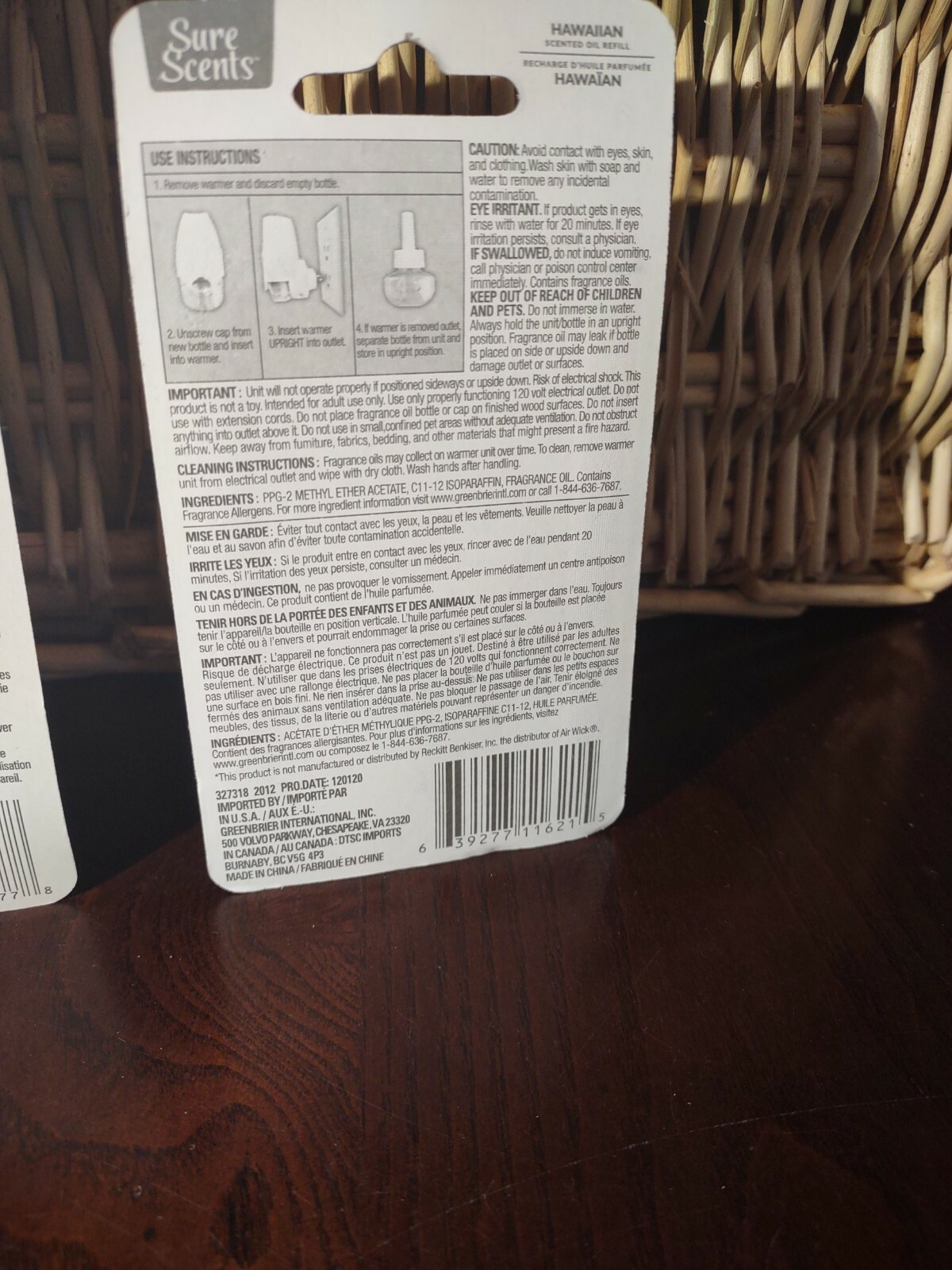 Sure Scents Diffuser Hawaiian Oil for sale online | eBay