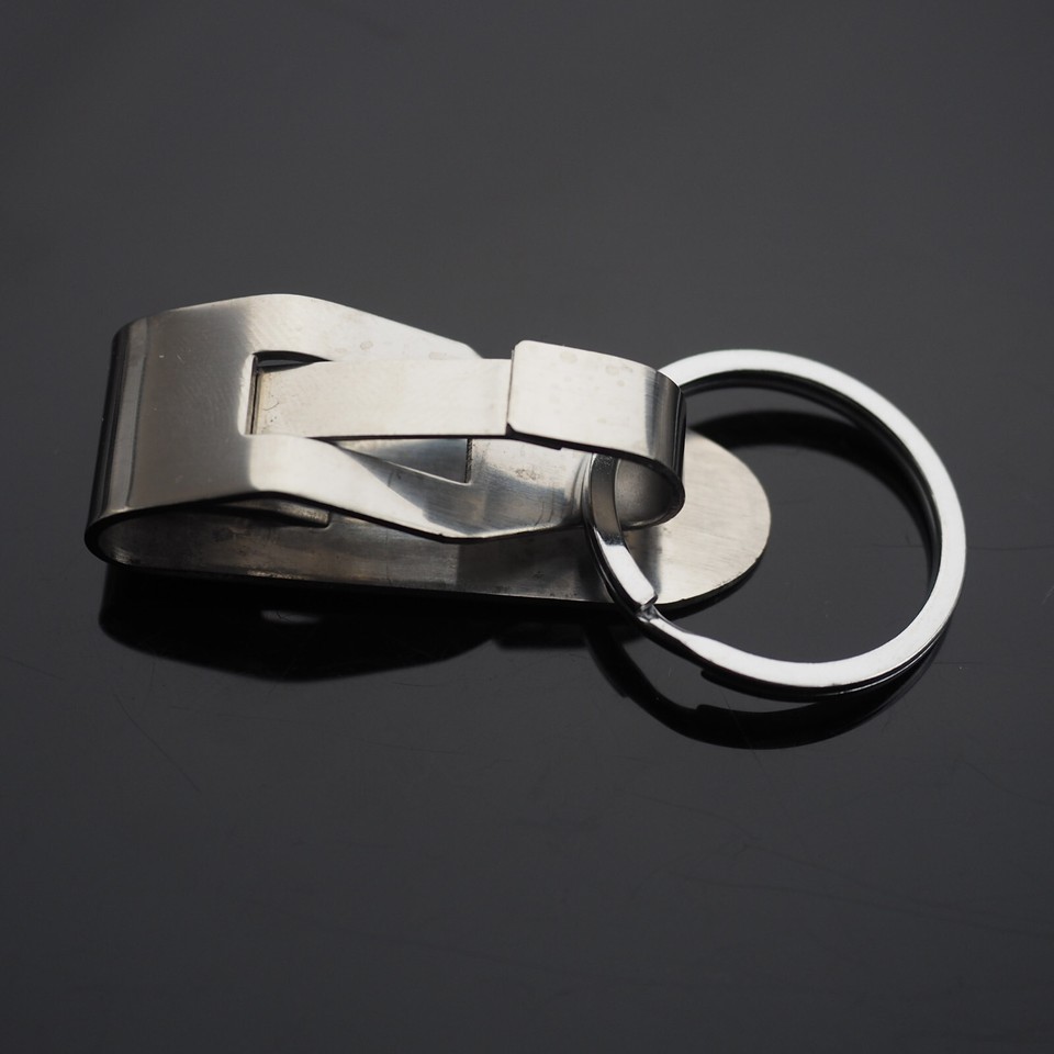 Detachable Quickdraw Keychain Steel Belt Clip Key Ring Holder Snap ...