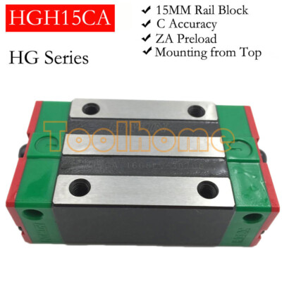 HGH15CA HIWIN Side Block 15mm Linear Rail Carriage match HGR15 CNC ...