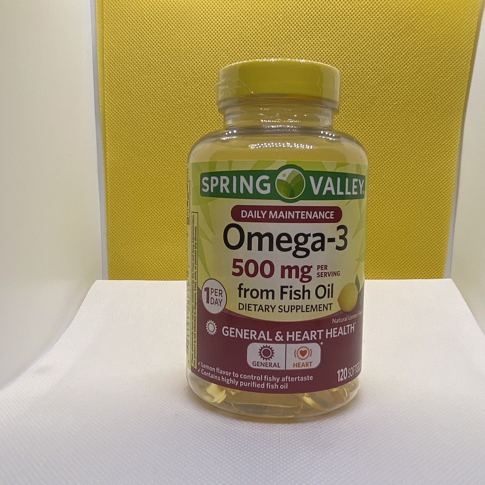 Spring Valley Omega-3 Fish Oil 500mg, Heart Health 120 Ct (Free US ...