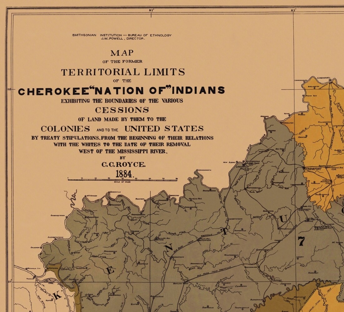 Cherokee Reservation Map Trail Of Tears | Facts, Map, & Significance