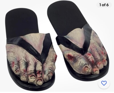 Zombie Feet Slip On Ugly Feet Sandals Walking Dead Sz Med | eBay