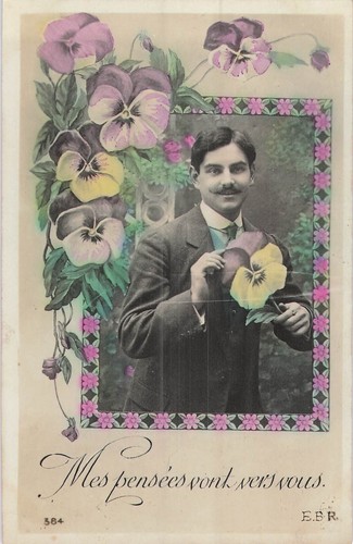 CP MES PENSEES VONT VERS VOUS CADRES MOUSTACHU PENSEES ILLUSTREES | eBay