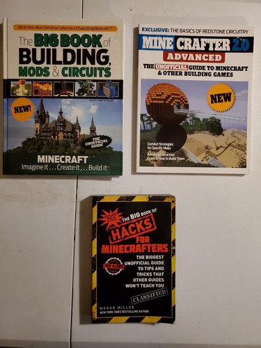 Minecraft Lot of 3 books VGC Minecraft Hacks Guides | eBay