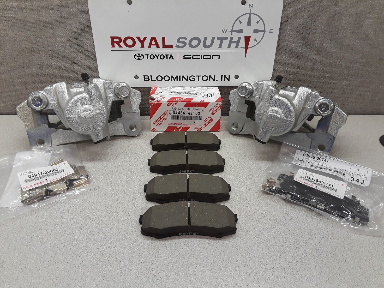 2010-2018 Toyota 4Runner Rear Brake Caliper & Pad Set | Left | Genuine ...