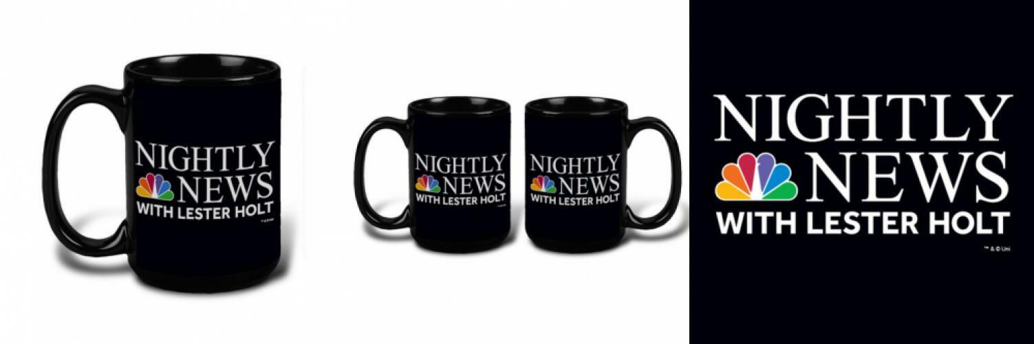 NBC Nightly News with Lester Holt Logo Ceramic Mug, Black 15 oz | eBay