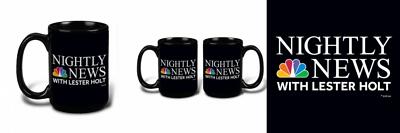 NBC Nightly News with Lester Holt Logo Ceramic Mug, Black 15 oz | eBay