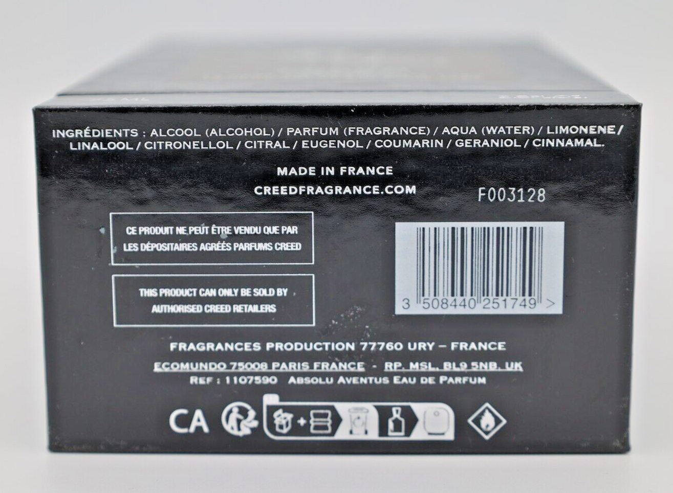 Creed Aventus ABSOLU 75ml / 2.5 oz FRESH Late 2024! BATCH F003128 BOX ...