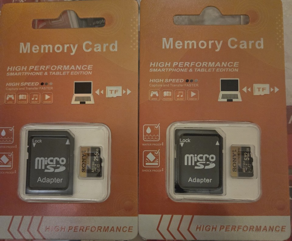 512GB Sony Gold Fast Micro SD Memory Card U3 A1 | eBay UK
