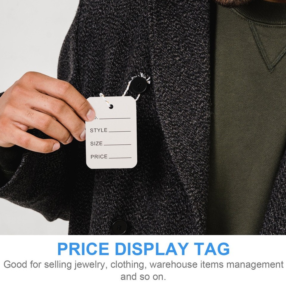 1000 Pcs Price Tag Clothing Tags for Clothes Hanging Tabs Retail | eBay