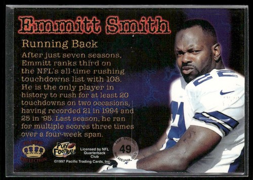 1997 Pacific Philadelphia Gold Emmitt Smith #49 Dallas Cowboys | eBay