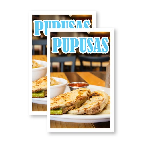 Pupusas Heavy Duty A-Frame Sidewalk Sign Authentic Salvadoran Cuisine ...