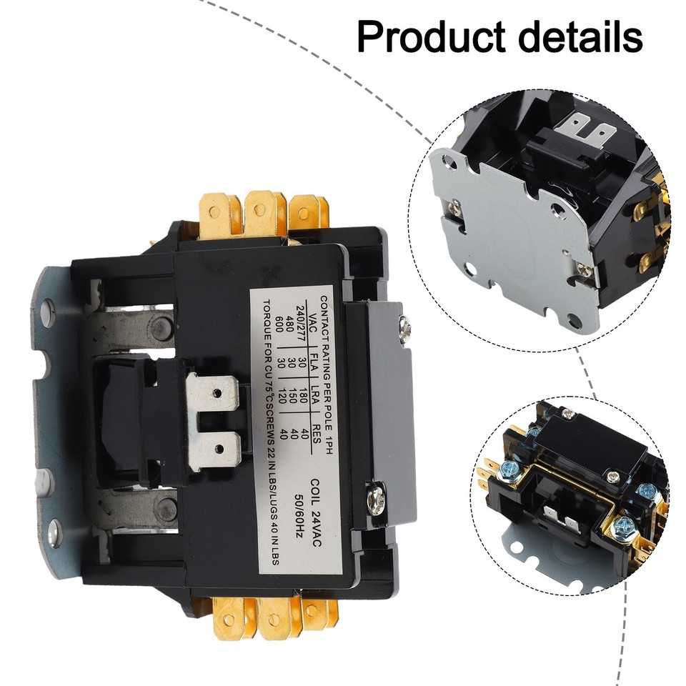 24-220V Coil Contactor Air Conditioner Contactor Size 83.2*50.8*63.8mm ...