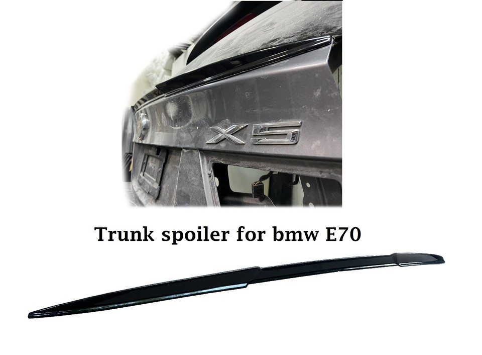 BMW E70 X5 Rear Lip Spoiler Trunk Wing Boot Ducktail ABS Plastic Gloss ...