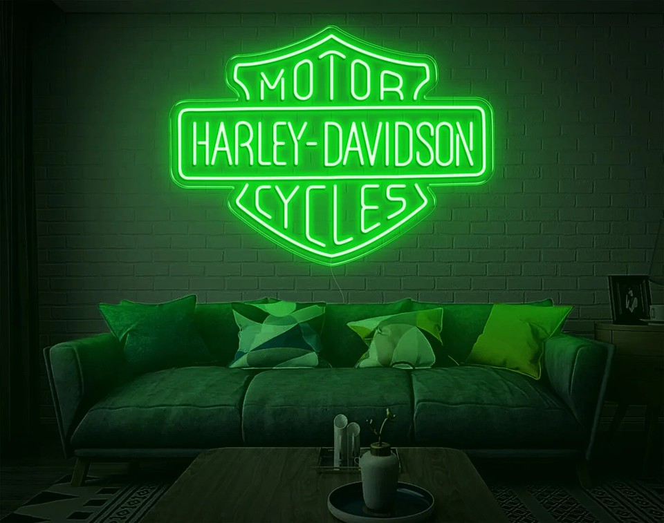 Motor Harley Davidson Cycles Neon Sign, Motorcycles Neon Sign, LED Neon ...