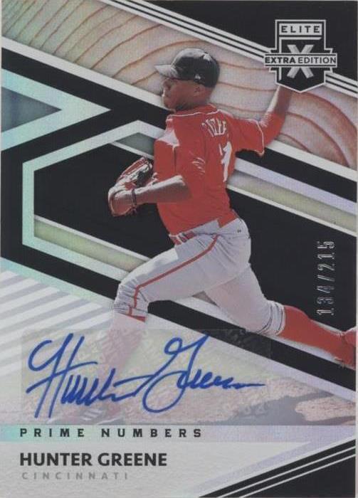 2020 Panini Elite Extra Edition - Hunter Greene #107 Prime Numbers a ...