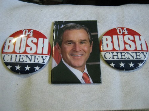 Two Buttons, Fridge Magnet " '04 BUSH CHENEY" George W. & Dick ...