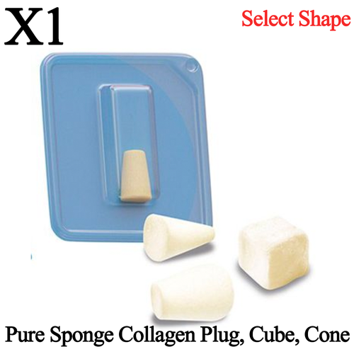 Pure Sponge Collagen Plug, Cube, Cone Teeth Extract Bleed Stop Dental ...