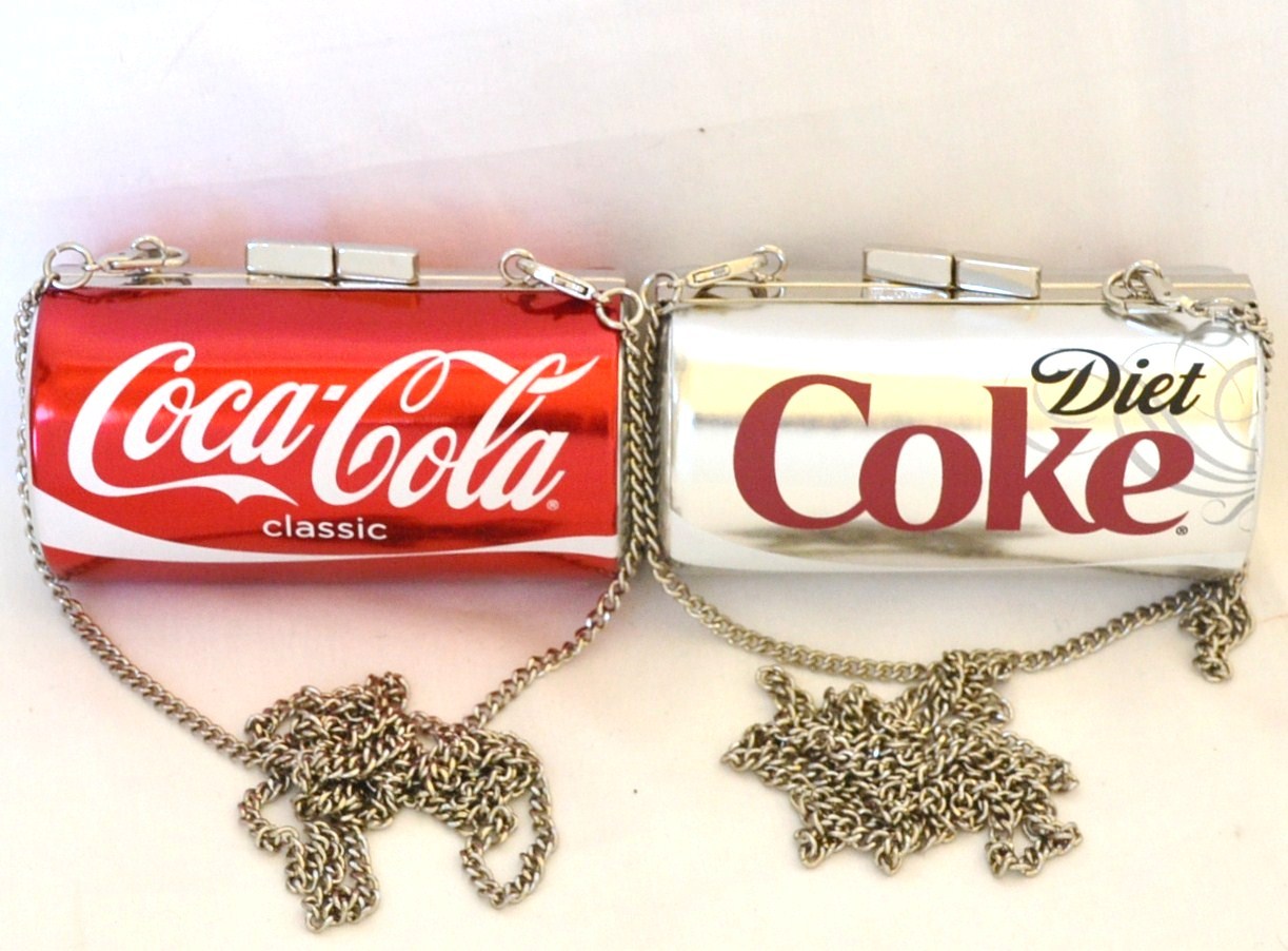 RED CLASSIC COCA-COLA+GREY,GRAY DIET COKE CAN CROSSBODY,PURSE BAG NEW ...
