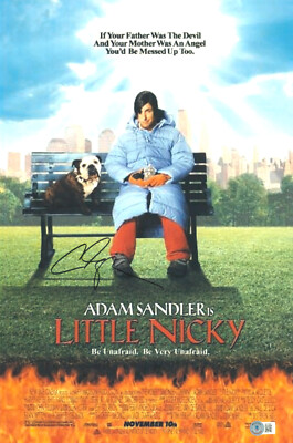 ADAM SANDLER SIGNED AUTOGRAPH LITTLE NICKY PHOTO MINI POSTER BAS ...