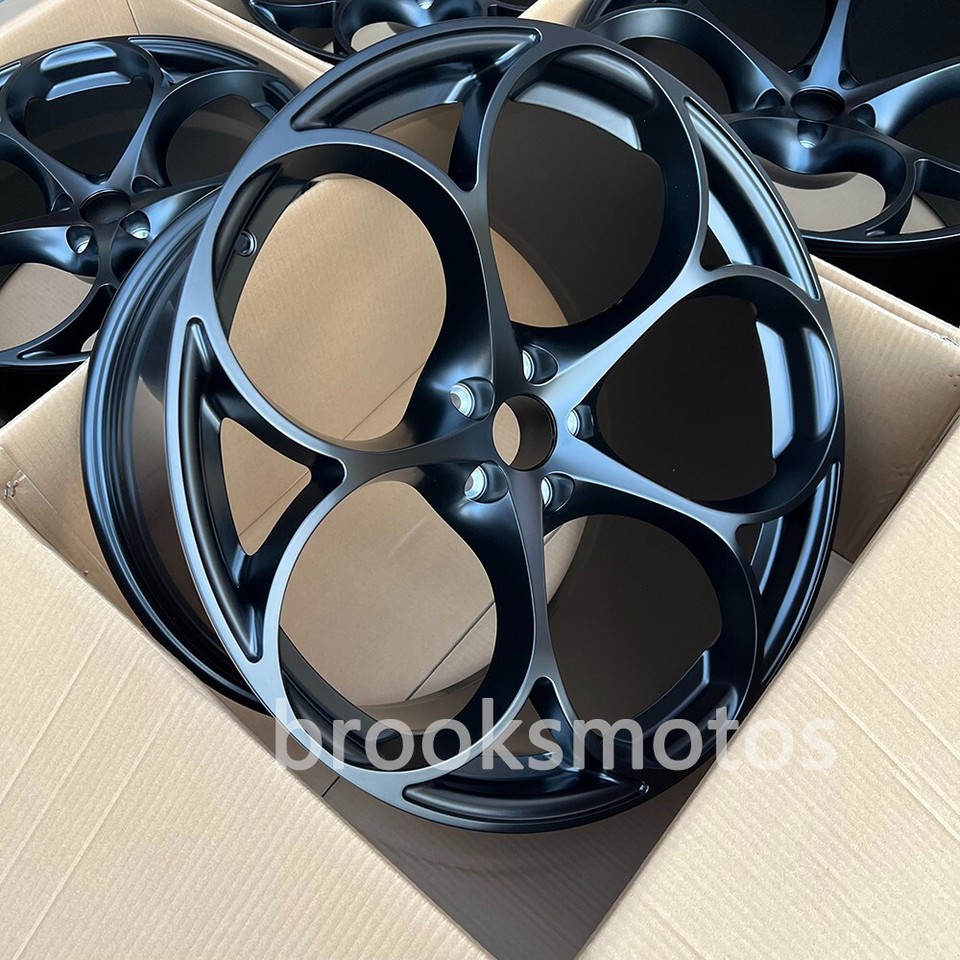 FOR ALFA ROMEO STELVIO QV 21" SATIN BLACK FULL FORGED WHEELS RIMS 21X9 ...