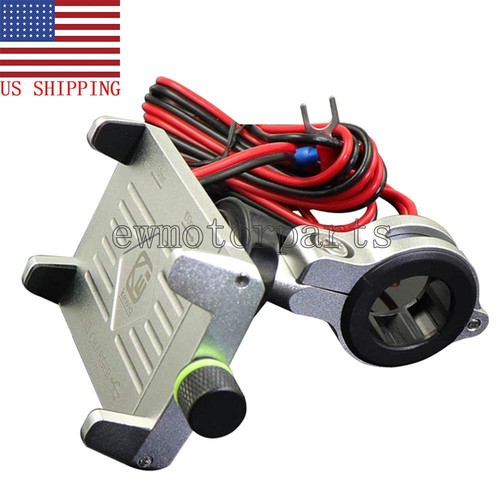 Aluminum Phone Holder USB Charger For Harley Davidson Street Glide FLHX ...