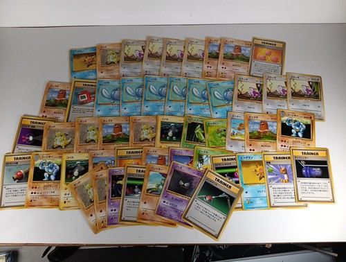 Pokemon Japanese Base Set Vintage Common and Uncommon 50 Card Lot LP ...