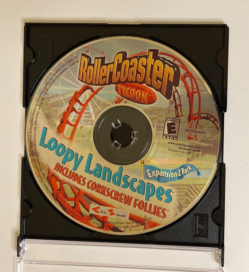 Roller Coaster Tycoon Loopy Landscapes PC Game 2000- Disc Only | eBay