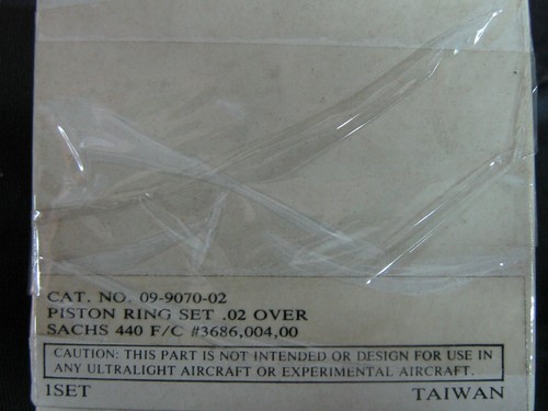 Sachs 440 fan cooled Piston Rings .020" os Arctic Cat Alouette SA440 ...