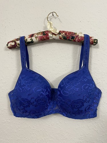 NWOT Women's Fashion Bug Underwire Padded Lace Dark BLUE Bra 38D ...