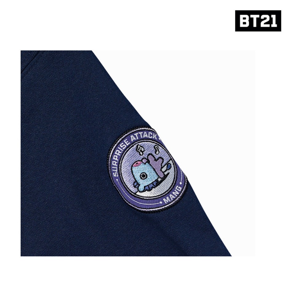 BTS BT21 Official Authentic Goods Adult Half Zip-up Sweat Shirts T ...