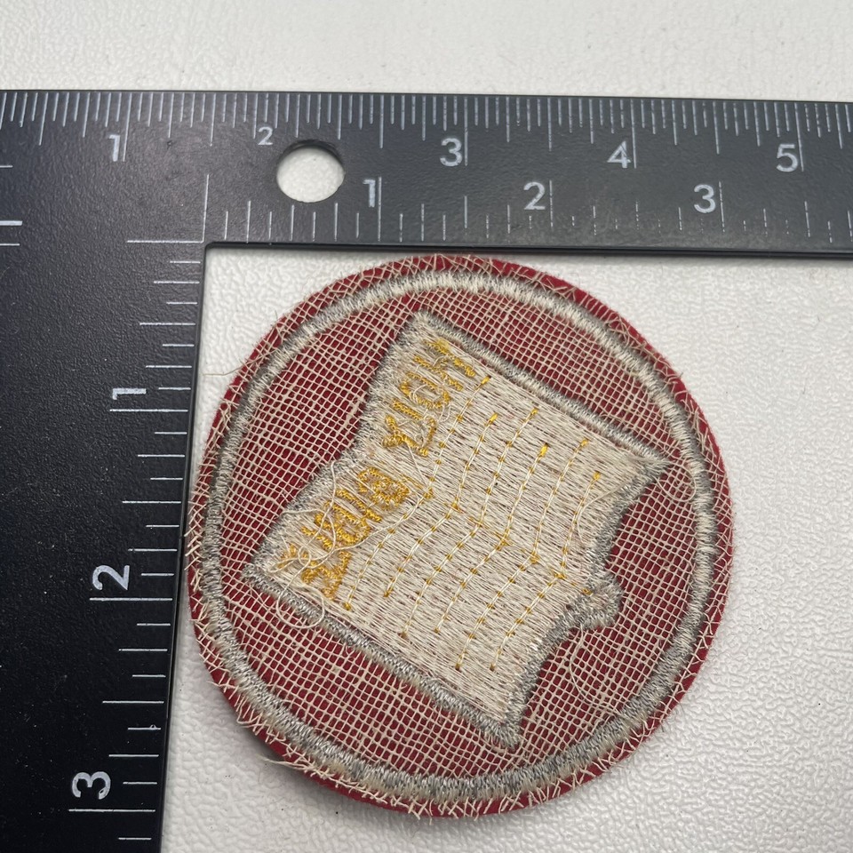 VINTAGE Embroidered Red Felt HOLY BIBLE Patch (Christian Scripture ...