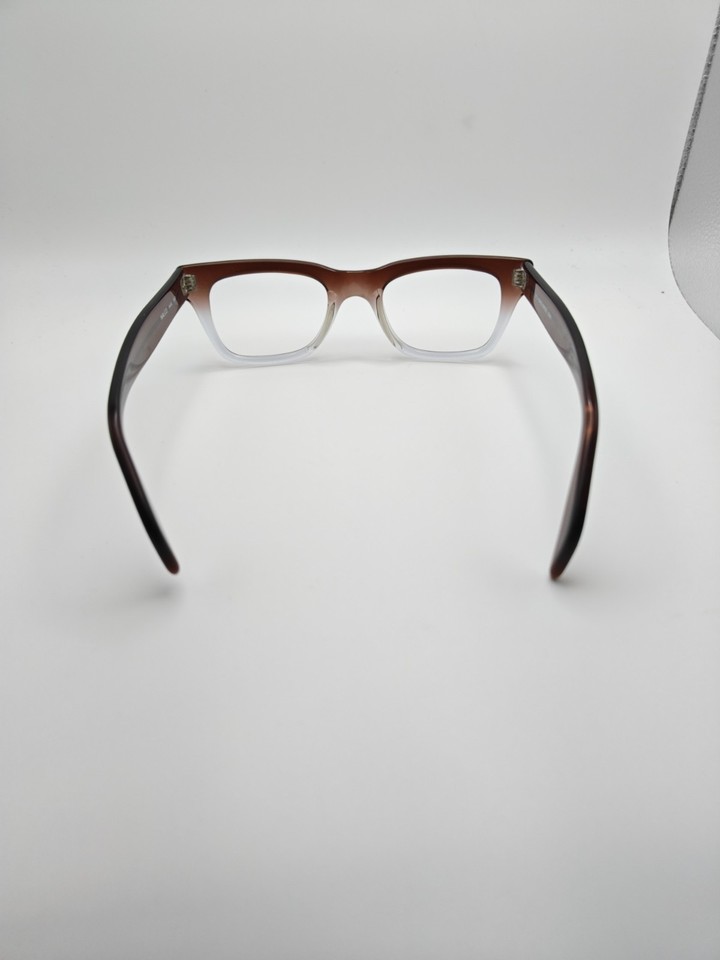 Vintage NALCO handmade USA model #44 BROWN (fade) Eyeglasses NEW RARE ...